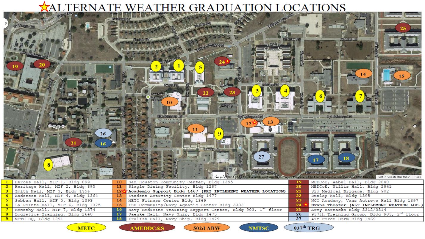 Walters Gate & Visitors Center (Near HWY 35) MacArthur Parade Field ...